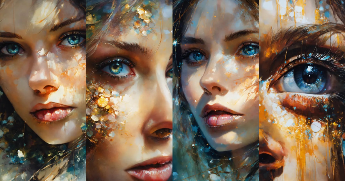 Lexica - Beautiful abstract close up of a woman's eye, face averted ...