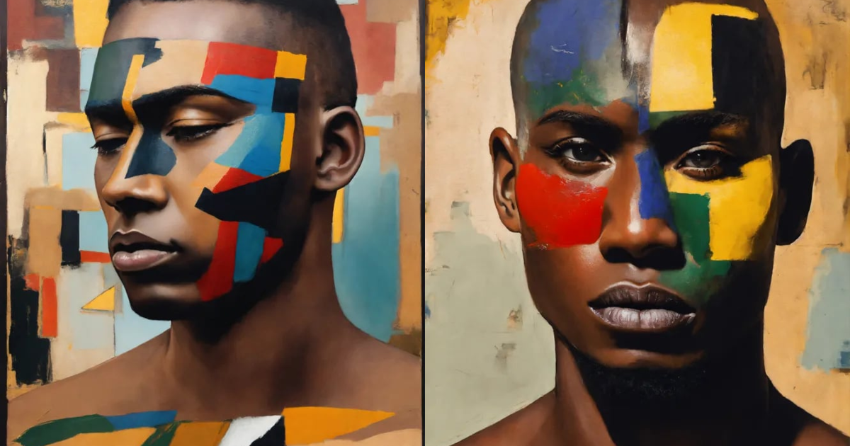 Lexica - Portrait of a man Combining features different races painting ...