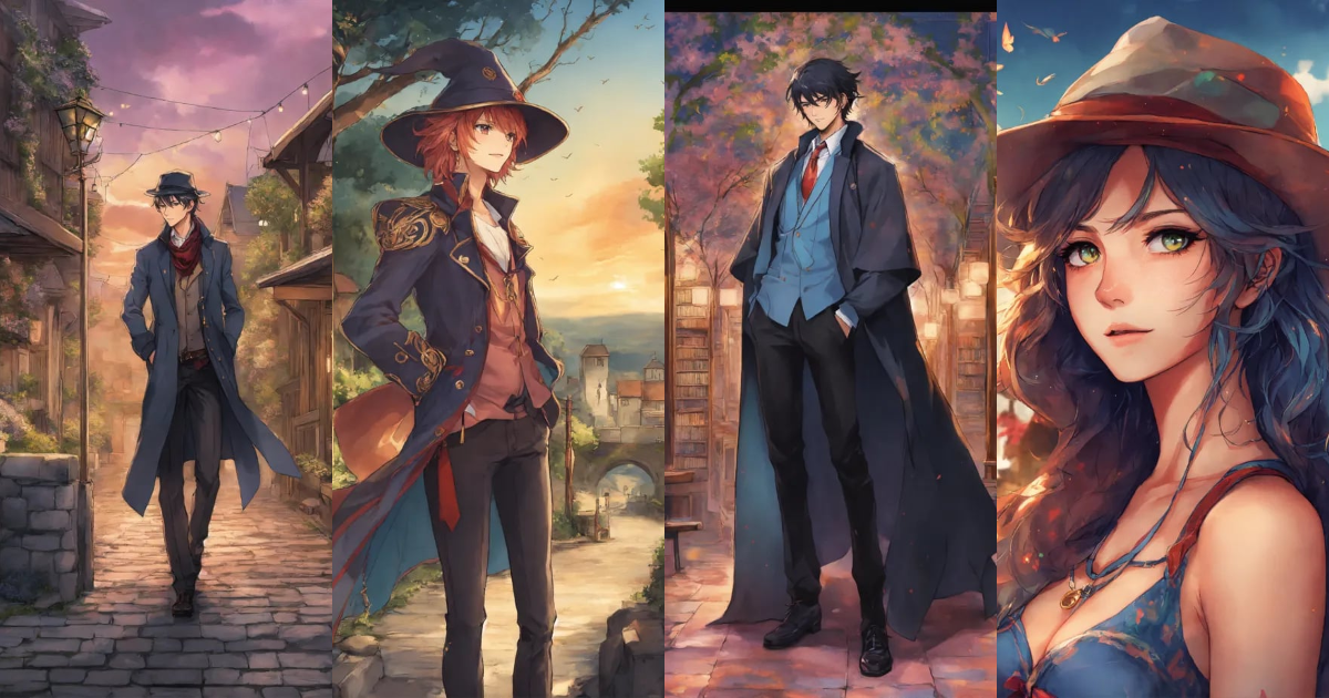 Lexica - Un mage de la foudre en style manga