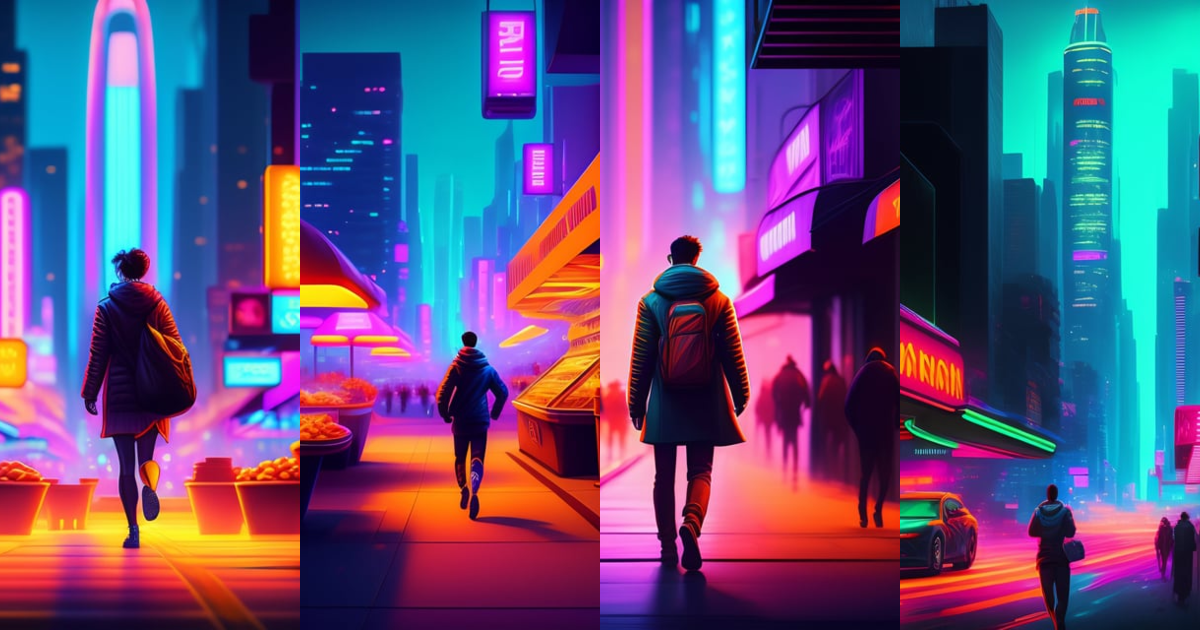 Lexica - A digital art of a person who is frantically running around ...