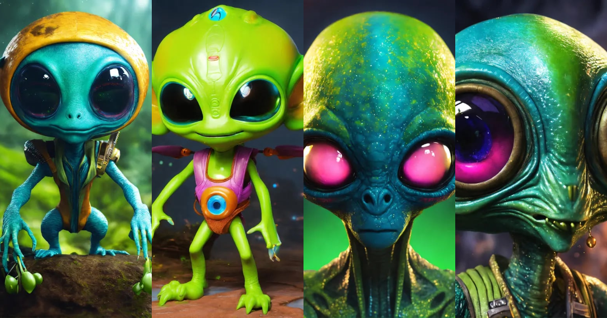 Lexica - Funy crazy alien avatar