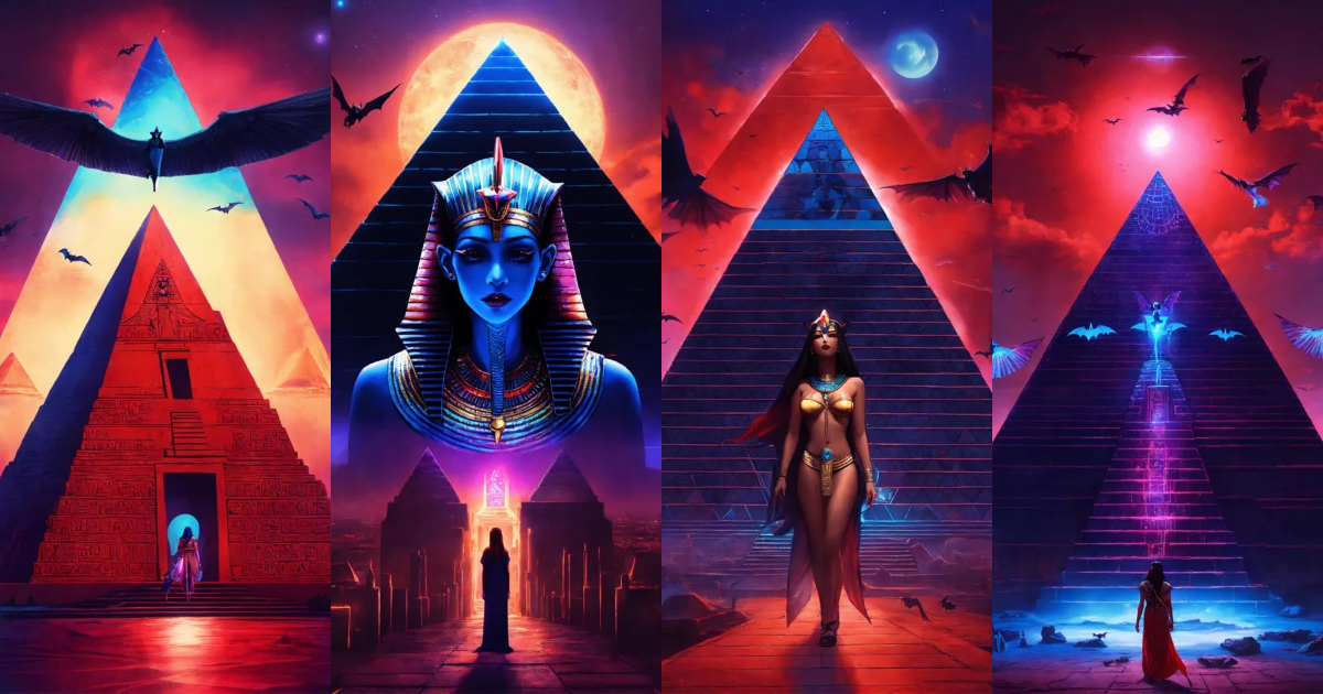 Lexica - ALL superrealism style urban egyptian gizeh pyramid vampire ...