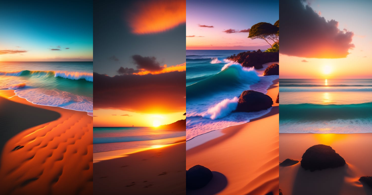 Lexica - A beach in costa rica at the sunset rendered in octane render ...