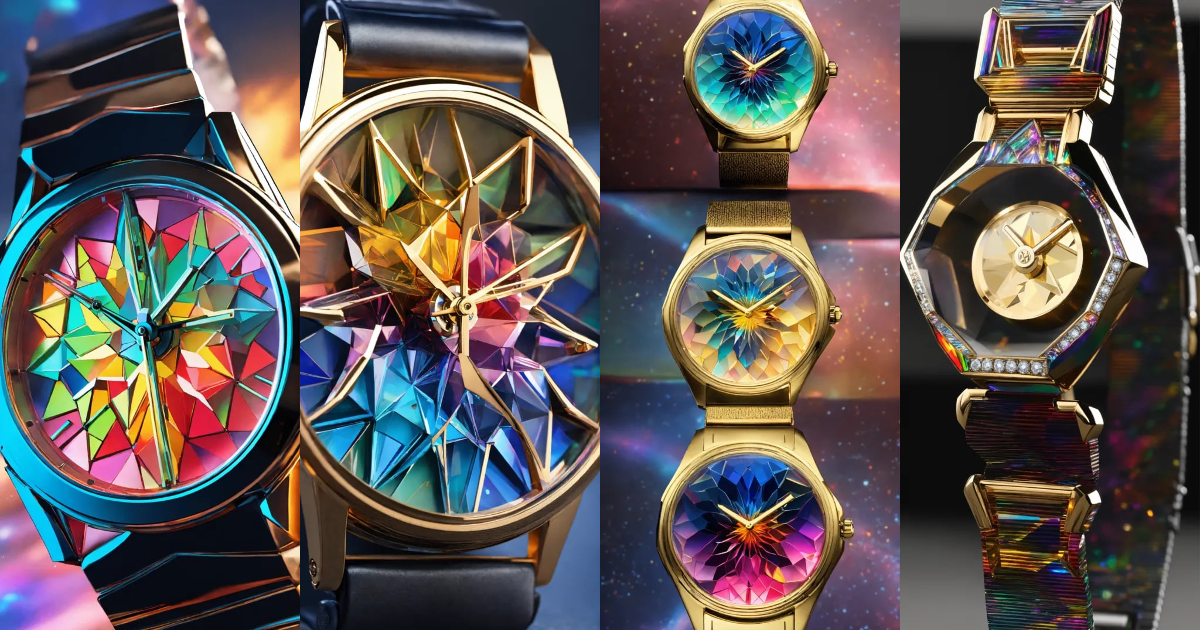 Lexica - Ultra galactic prism watch in a generative 3D style on a watch ...