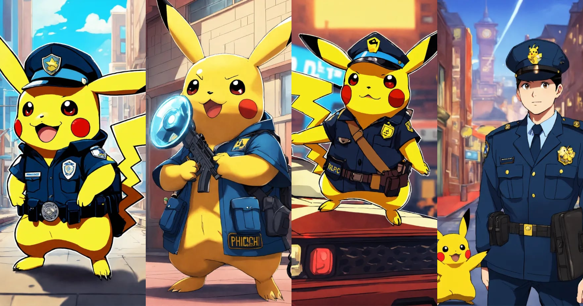 Lexica - PIKACHU LIKE POLICE WITH IN FUTURE SCHOOL