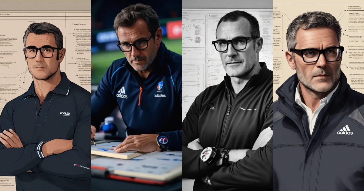 Lexica - Portrait of a french rugby coach wearing a pair of oversized ...