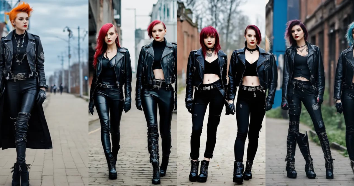 Lexica - Five 20 year old polish female punk fashion bloggers wearing a ...