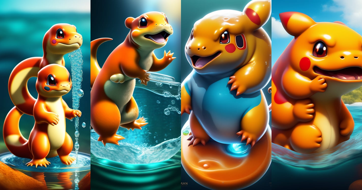 Lexica - Charmander pokemon water type