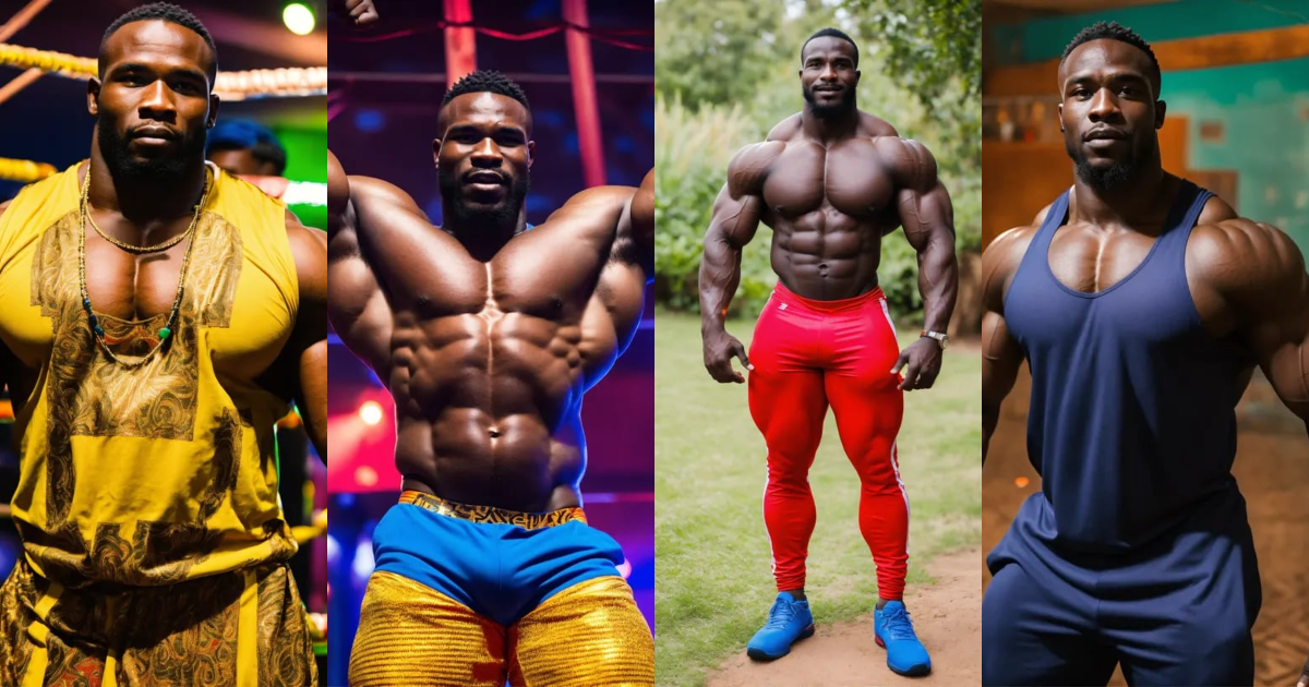 Lexica - 30-year-old Senegalese man with big muscles, big bodybuilder ...