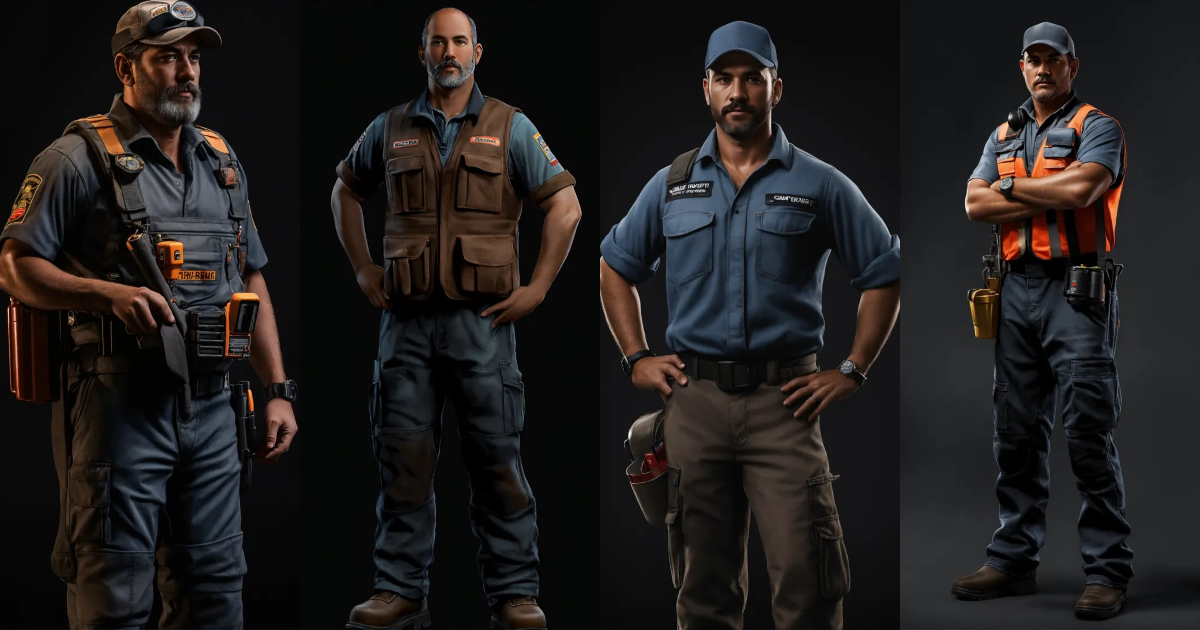 Lexica - A full body truck driver, high detailed, black background ...