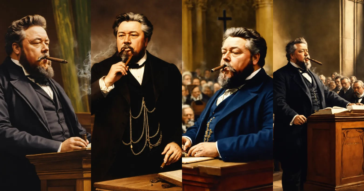 Lexica - Charles Spurgeon, photorealistic, preaching a sermon at a ...