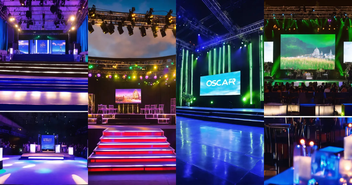 Lexica - Design a medium size outdoor prestigious stage for an awards ...