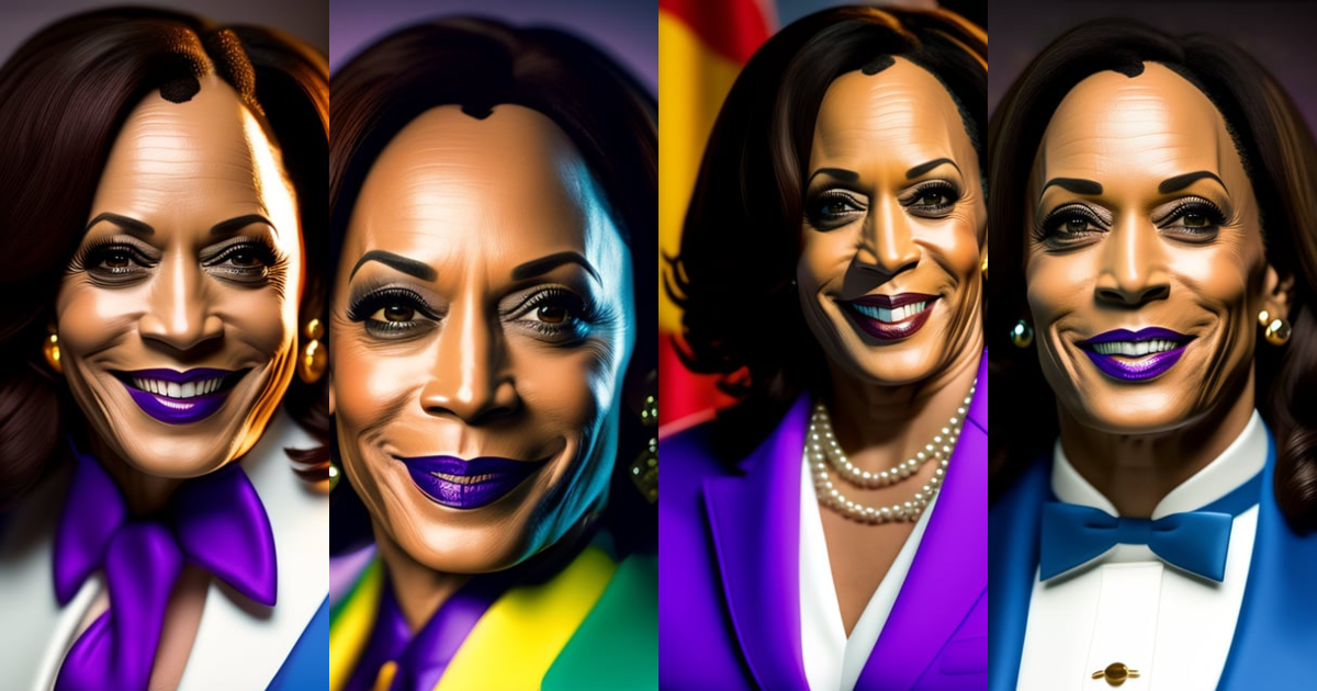 Lexica - Kamala Harris, dressed as the joker, funko realistic 3d render ...
