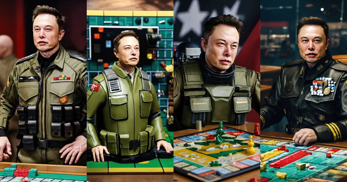 Lexica - Photo realism elon musk with bullet proof vest on and military ...