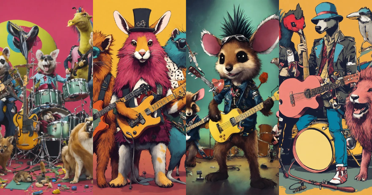 Lexica - A punk rock band consisting of animals playing various instruments