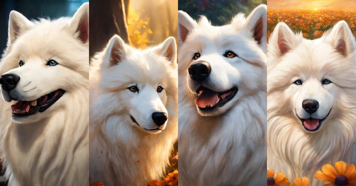 Lexica - The paw of the Samoyed dog, with lots of detail, inspired by ...