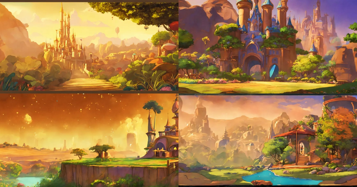 Lexica - Disney alaa eldin back ground earthy tones cartoon ...