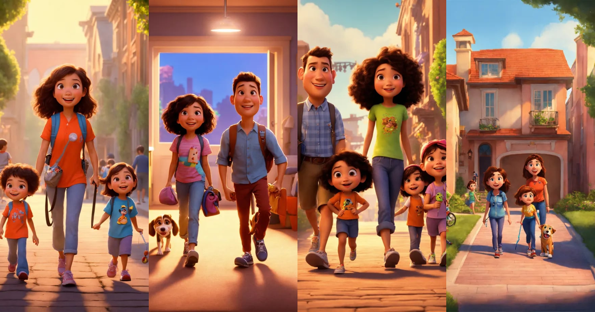 Lexica - Pixar animation of Mia and her family ensuring everyone is ...