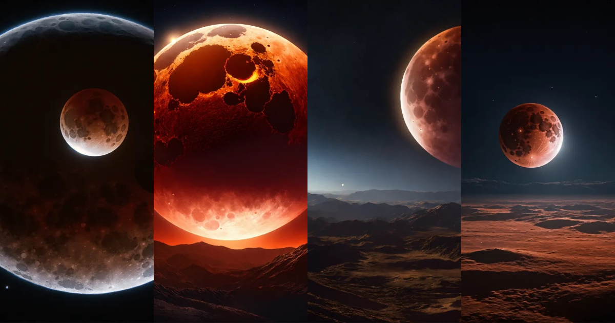 Lexica - Lunar Eclipse Illustrate the breathtaking phenomenon of a ...