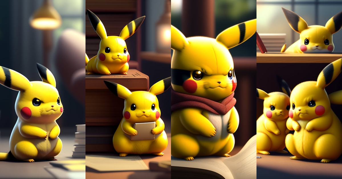 Lexica - Pikachu commiting tax fraud, paperwork, exhausted, cute ...