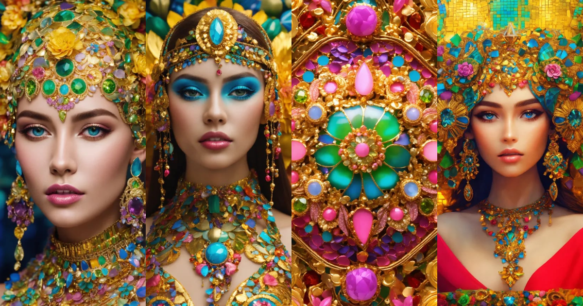 Lexica - Futuristic beautiful photogenic supermodel painted glamorous ...