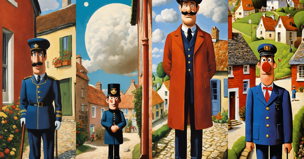 Lexica - Fine illustration of the comedy cartoonish character "postman ...