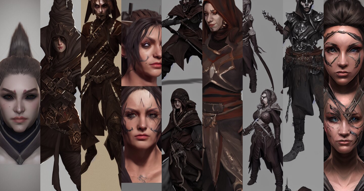 Lexica - A portrait of my next DND assassin character , concept art ...