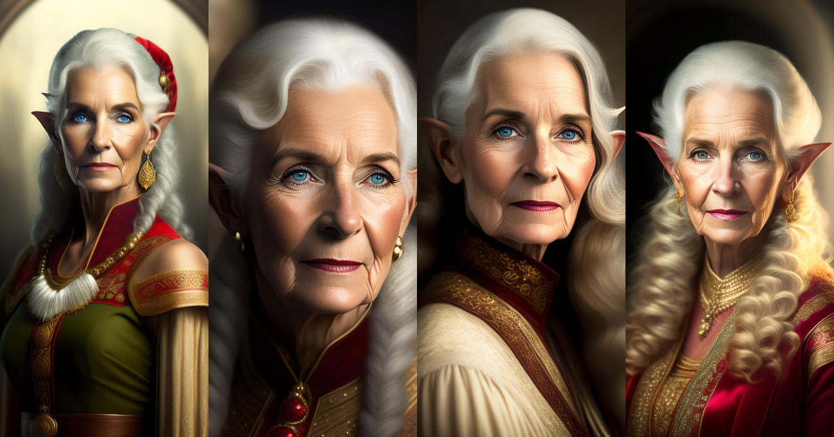 Lexica - Old aged elf portrait