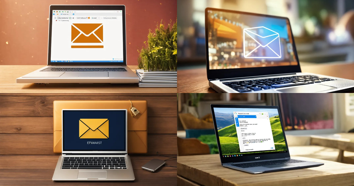 Lexica - Laptop with open email message
