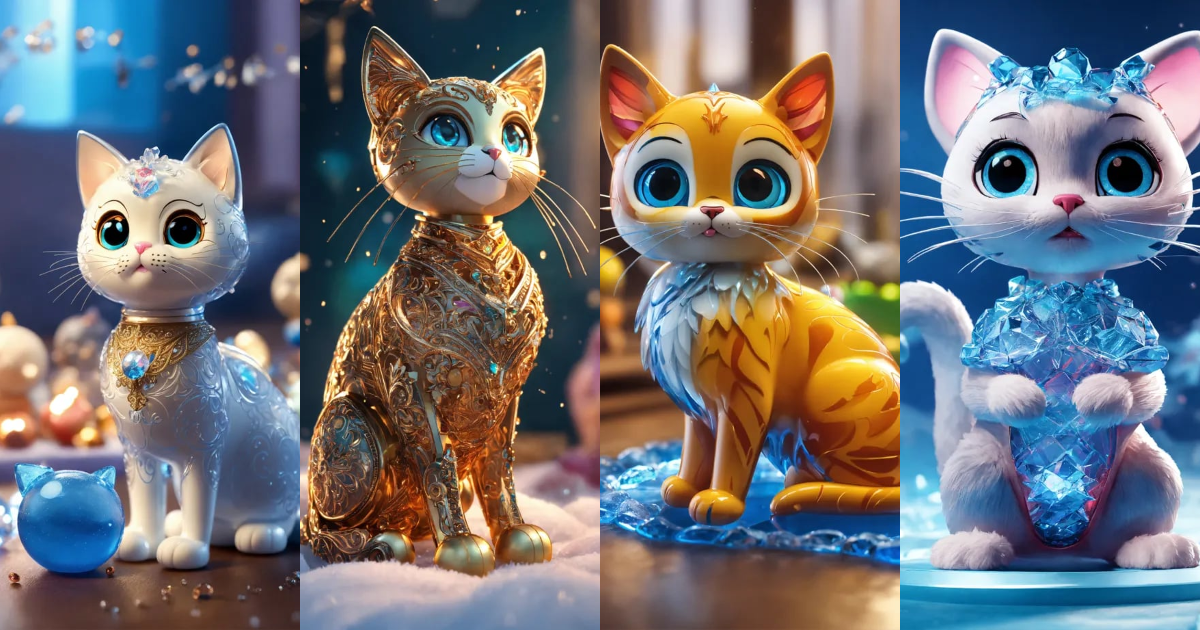 Lexica - Exclusive Toys, In front of the ice, cat, high quality, 3D ...