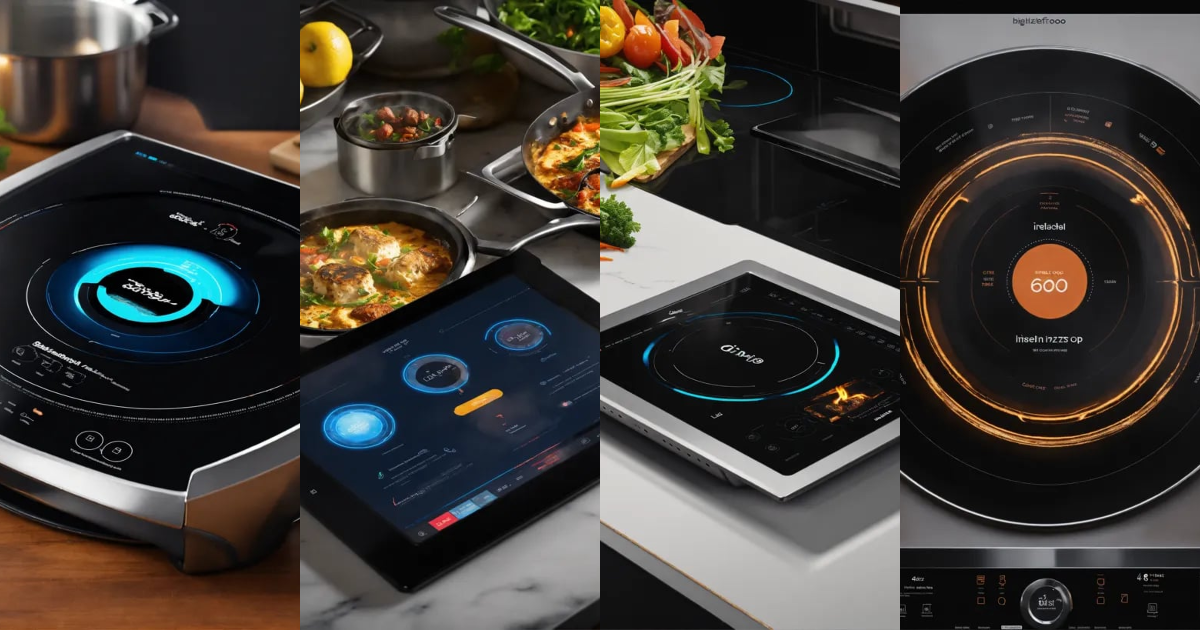 Lexica - Tablet horizontal site, UI/UX design, induction cooktop app, 4 ...