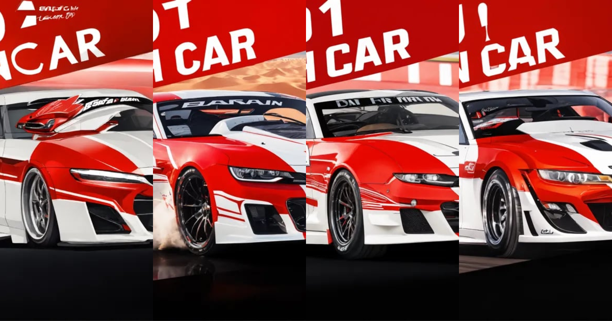 Lexica - Bahrain red and white vector clean modern car drag race car ...