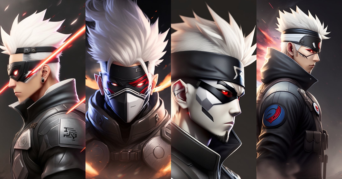 Lexica - Super hero, anime, black and white, kakashi from naruto, ultra ...