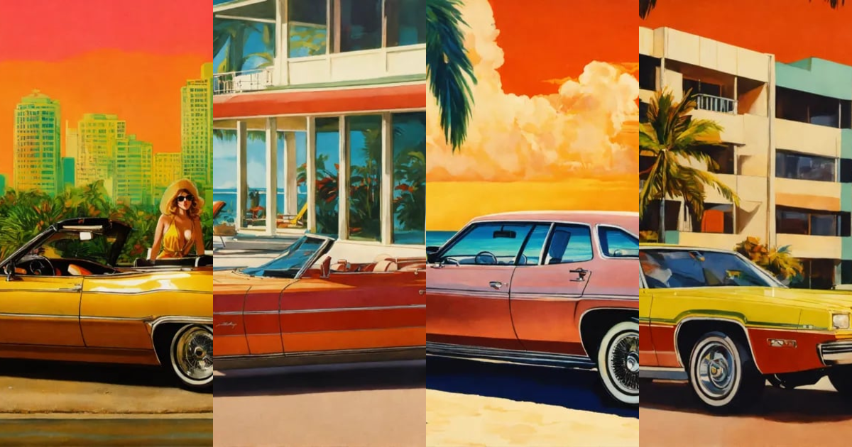Lexica - Sophisticated lady retro America style 1970-1990, Miami Beach ...