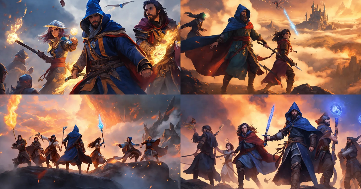 Lexica - Younger short French male wizard battling a group with a human ...