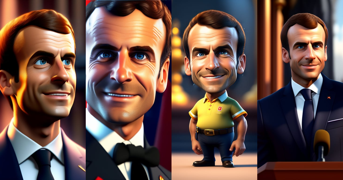 Lexica - Emmanuel Macron as a pixar disney character caricature cute ...