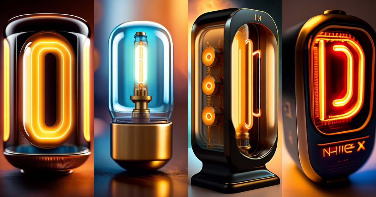 Lexica - A nixie tube letter with the letter E