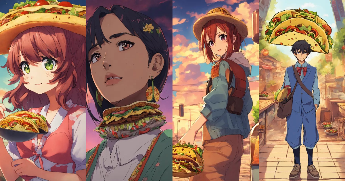 Lexica - Anime time-manipulating taco-faced being