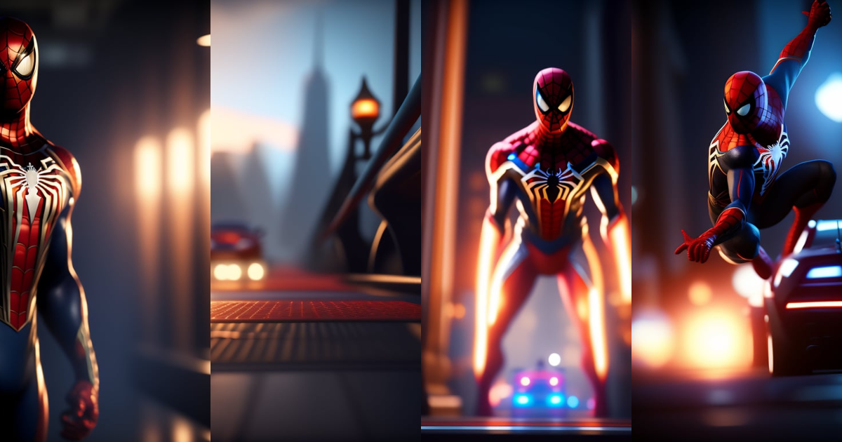 Lexica - Spider-man medium shot, cinematic light, ultra-detailed, super-detailed, 8k, unreal engine
