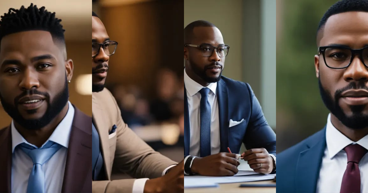Lexica - A personal portrait of well dressed black male executive ...