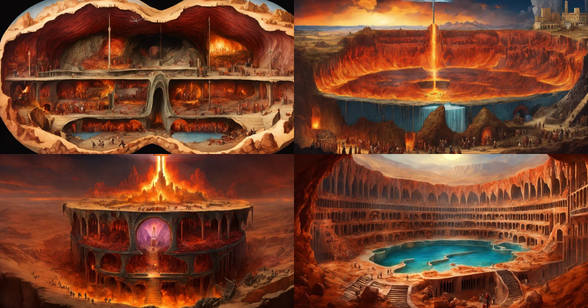 Lexica - 3 levels of hell, under earth, Hades, Gehenna and Tartarus ...