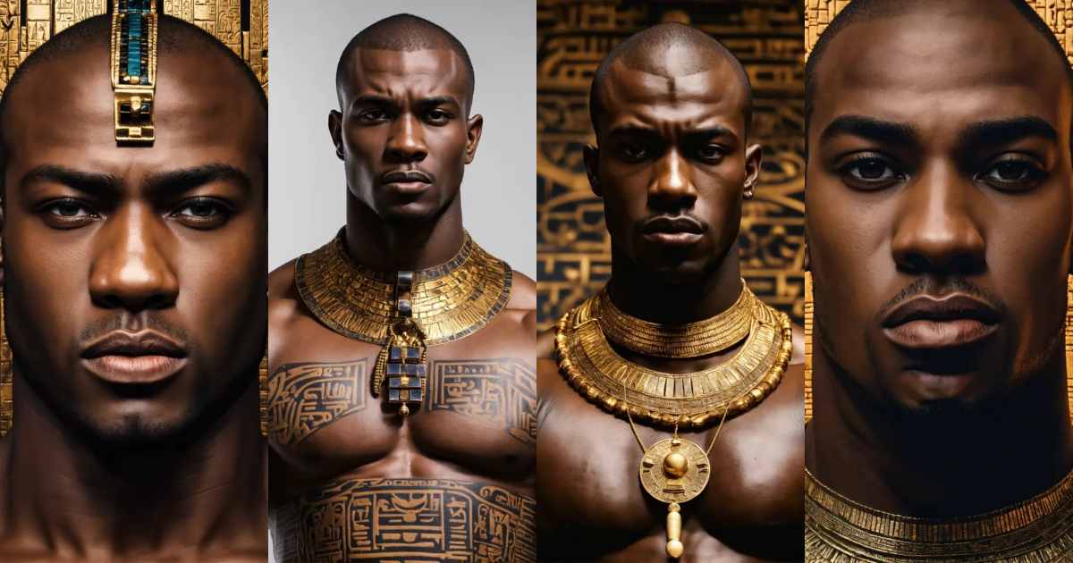 Lexica - A symmetrical huge bodybuilder close-up of an African male ...