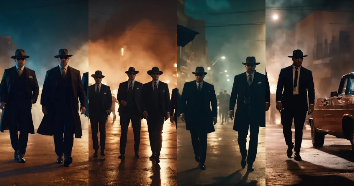 Lexica - Group of mafia gangster members in mexican street, smoky mood ...