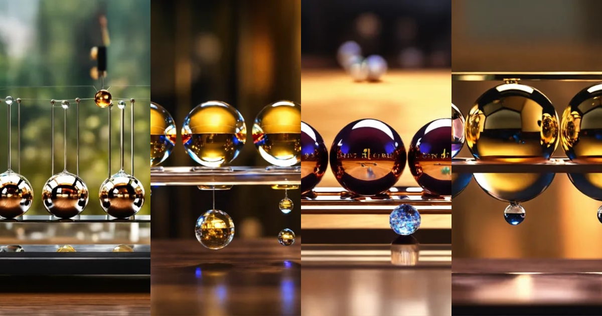 Lexica - Five crystal balancing balls newtons cradle, pouncing, human ...