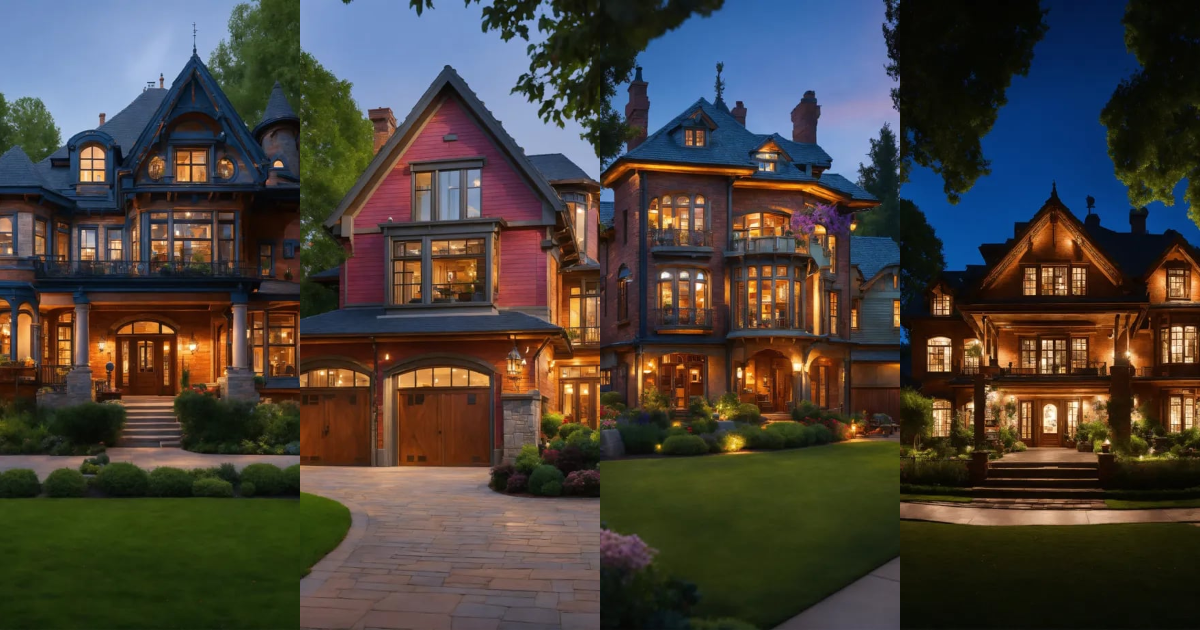 Lexica - Magnificent House outside pixar style