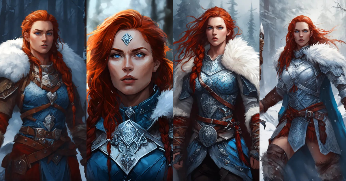 Lexica - A strong rugged Nordic Chieftess, broad shoulders, masculine ...