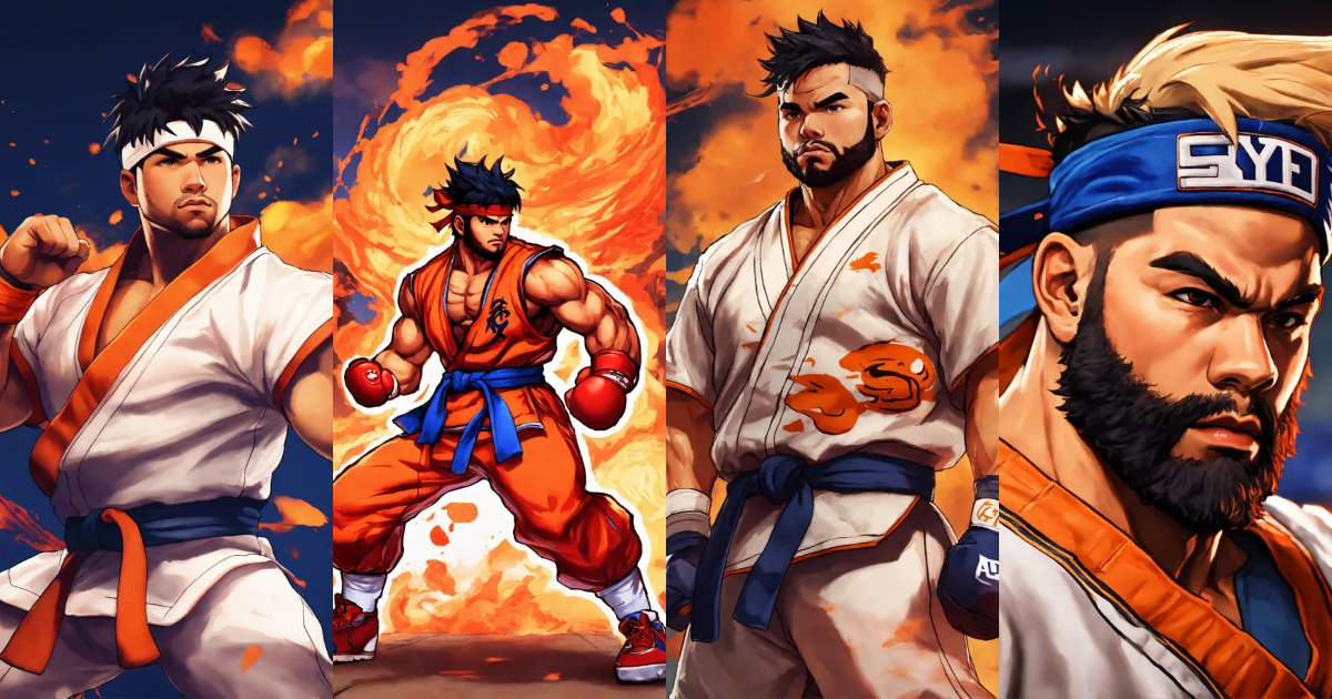 Lexica - Jose altuve in the style of ryu from street fighter anime style