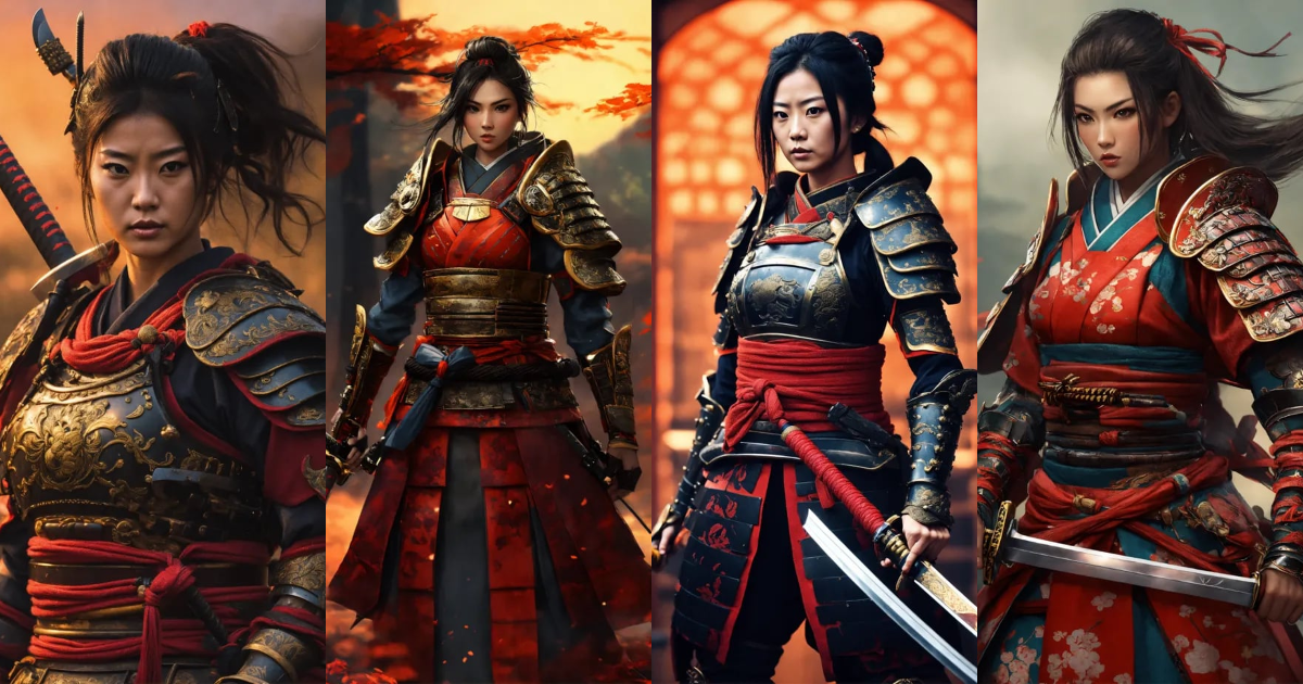 Lexica - Female samurai warrior, amazing armour, detailed, katana ...