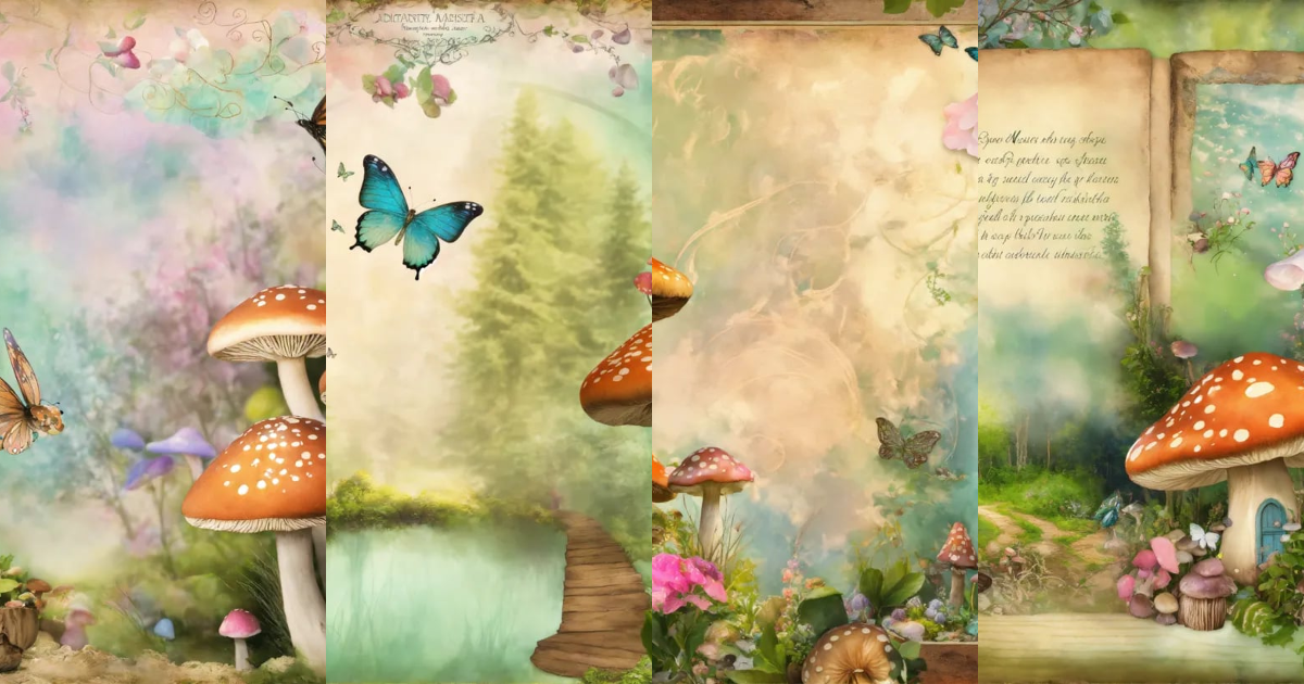 Lexica - Shabby chic dreamy mist pastel junk journals Mushroom Cottage Forest Junk Journal Kit ...