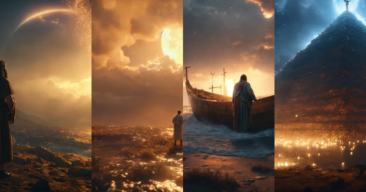 Lexica - Biblical story of Noah praying to God, insanely detailed and ...